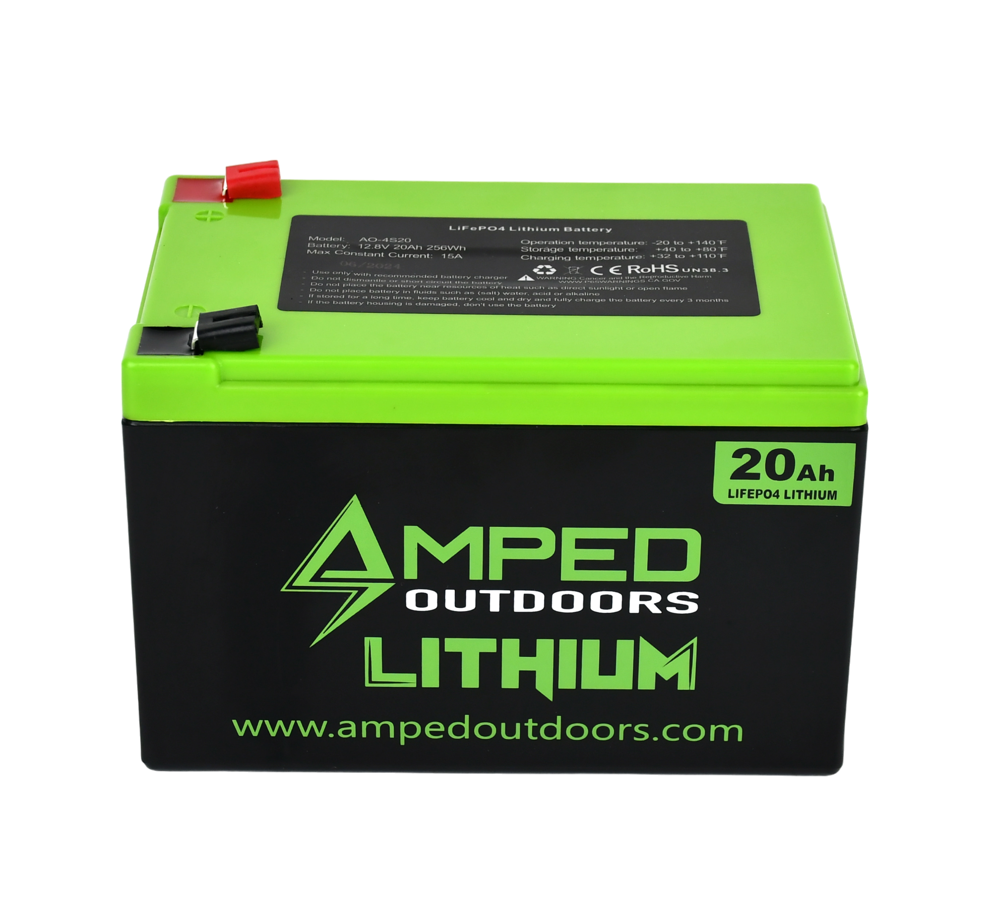12v 20Ah Lithium Battery (LiFePO4) – Amped Outdoors