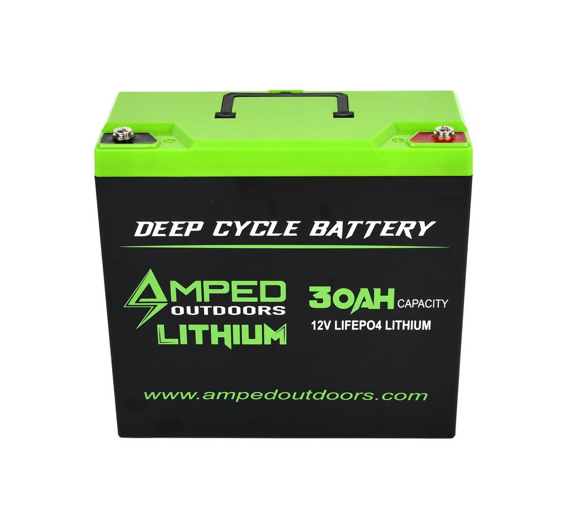 12v 30AH Lithium Battery Tall – Amped Outdoors