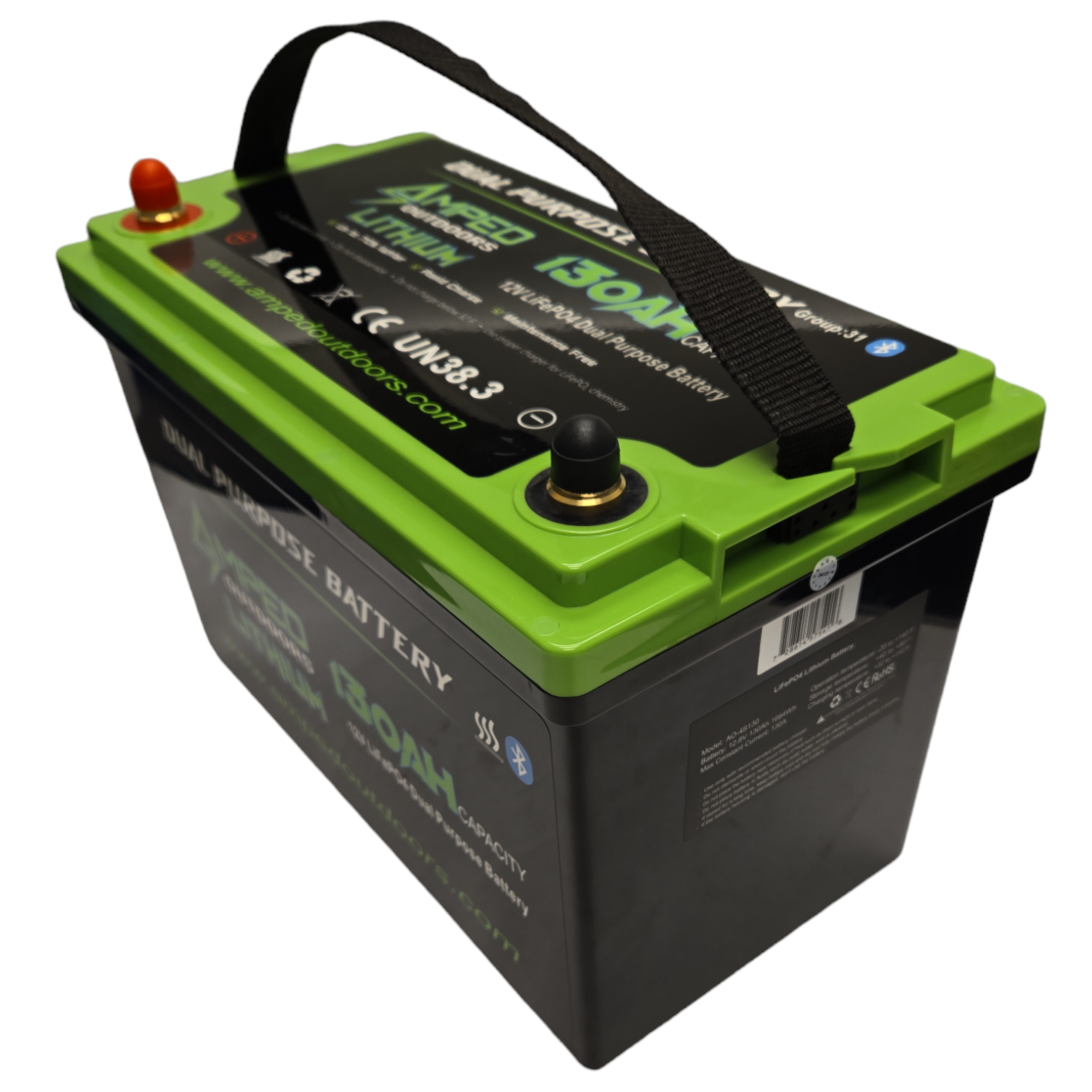 130Ah Dual Purpose Lithium Battery (Cranking) 12.8V - Bluetooth - IP67 ...