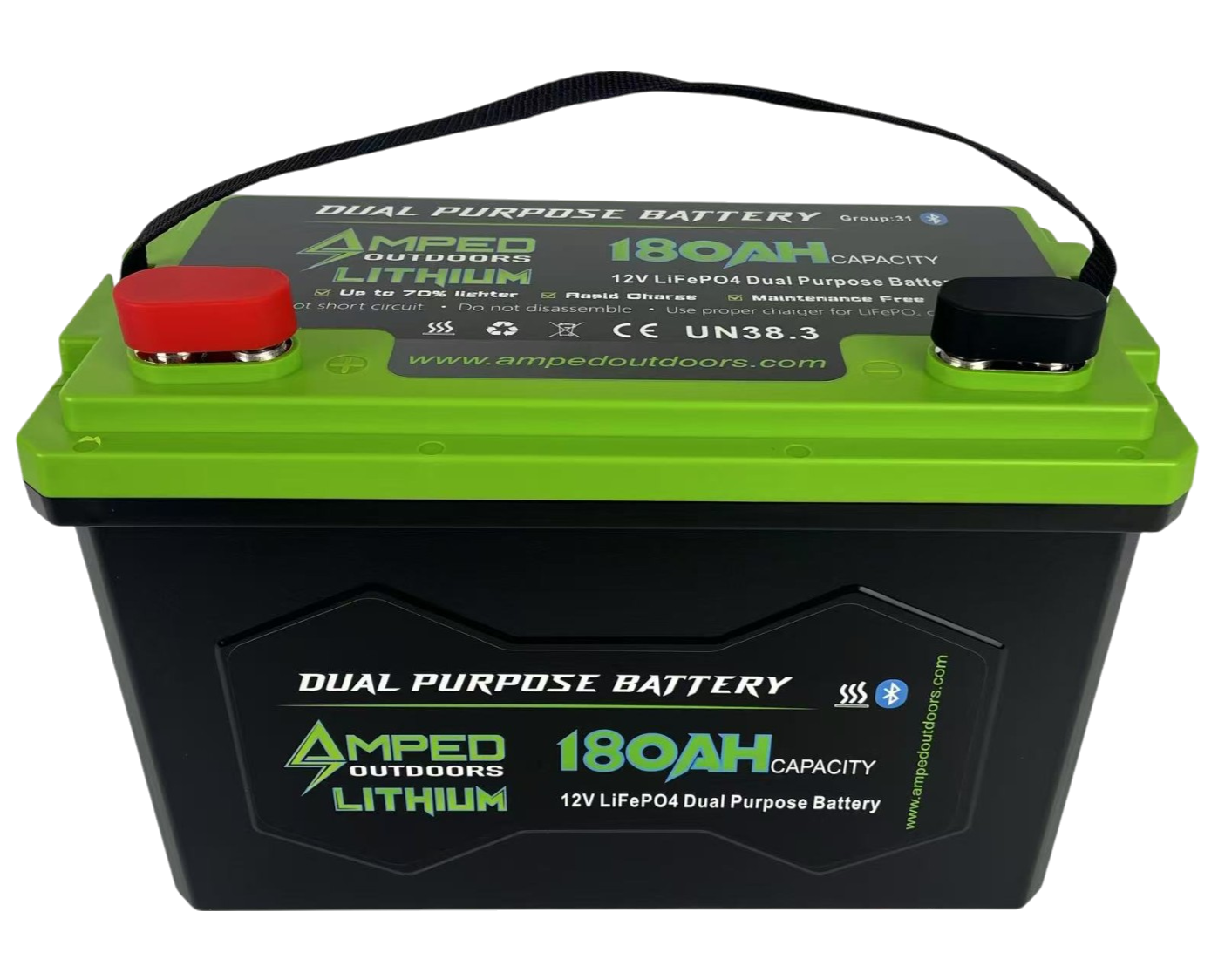 180Ah Dual Purpose Lithium Battery (Cranking) 12.8V - Bluetooth - IP67 ...