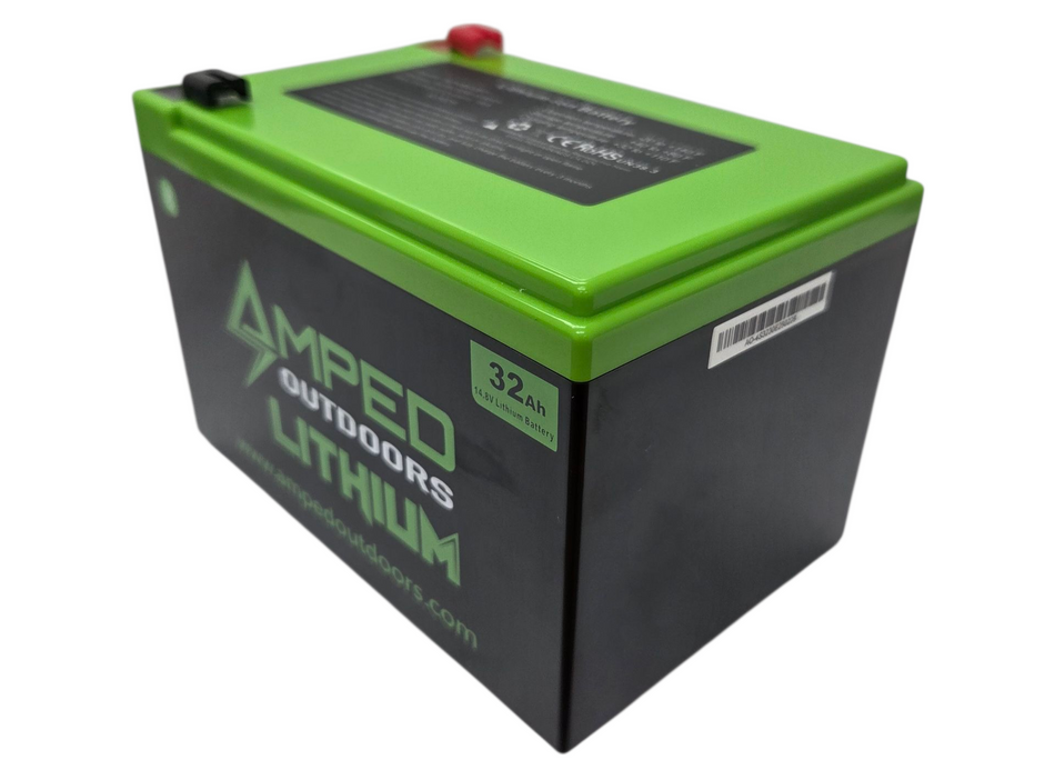 32Ah Lithium Battery (14.8V NMC) with Charger (Bluetooth) – Amped Outdoors