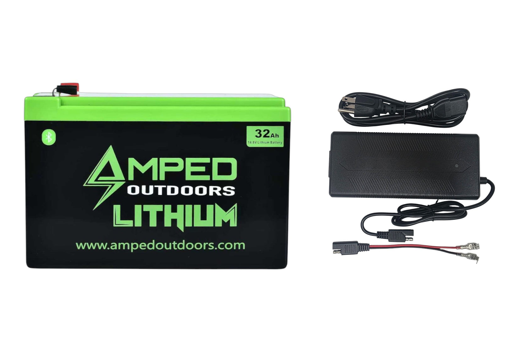 32Ah Lithium Battery (14.8V NMC) with Charger (Bluetooth) – Amped Outdoors