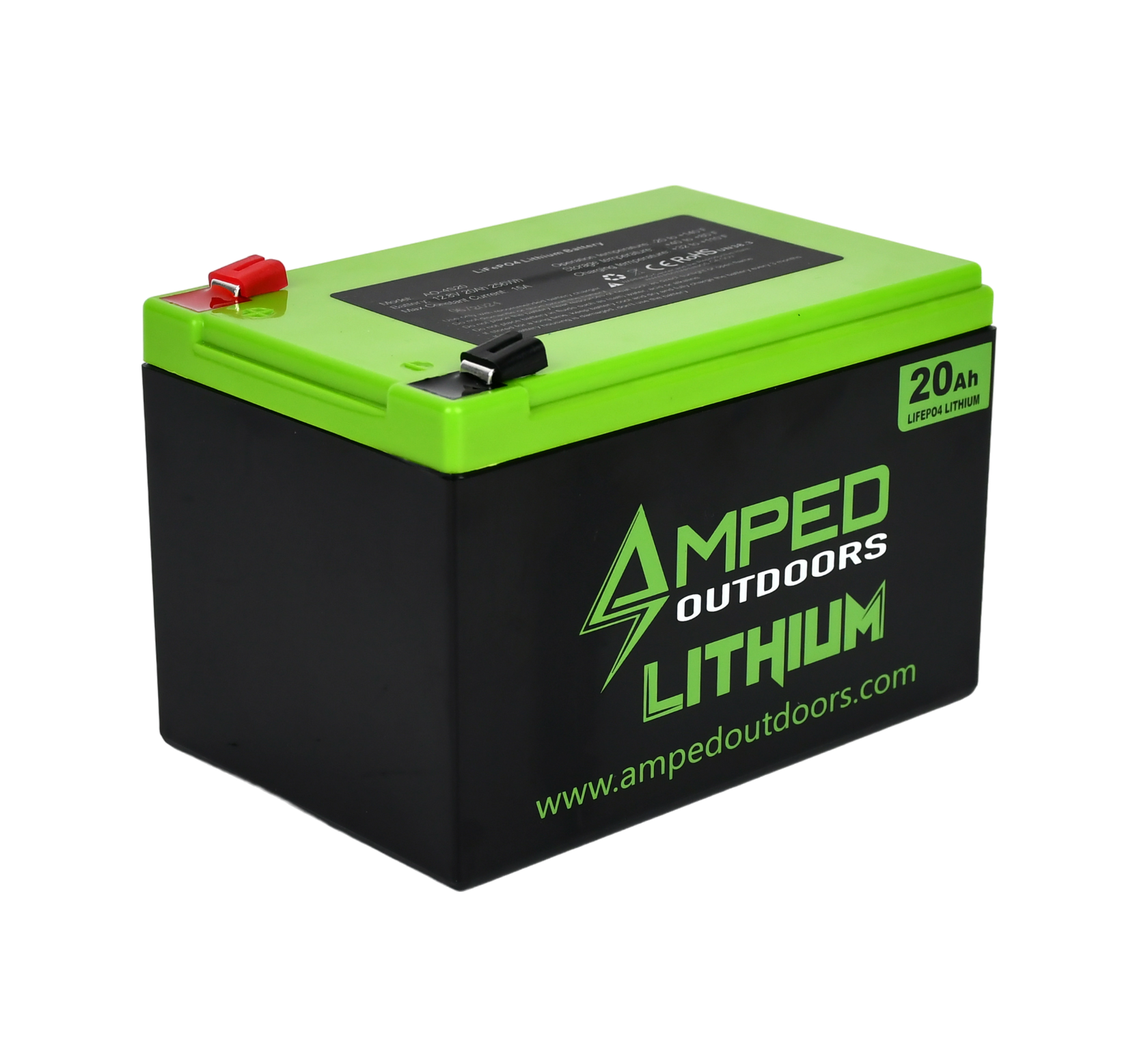 12v 20Ah Lithium Battery (LiFePO4) – Amped Outdoors