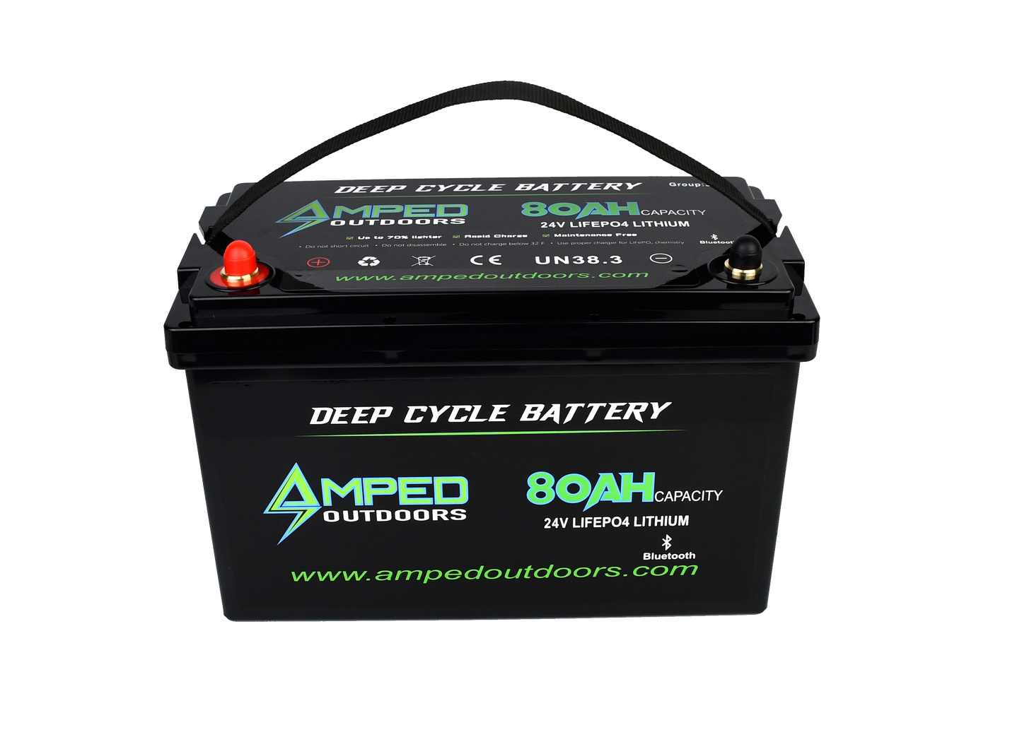 24V 80Ah Trolling Motor Lithium Battery (LiFePO4) -Bluetooth - IP67 Wa ...